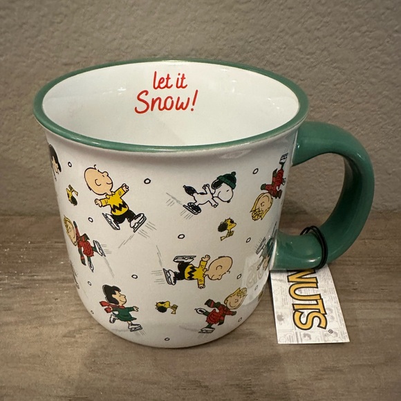 Peanuts | Dining | Peanuts Snoopy Let It Snow Ice Skating Mug | Poshmark